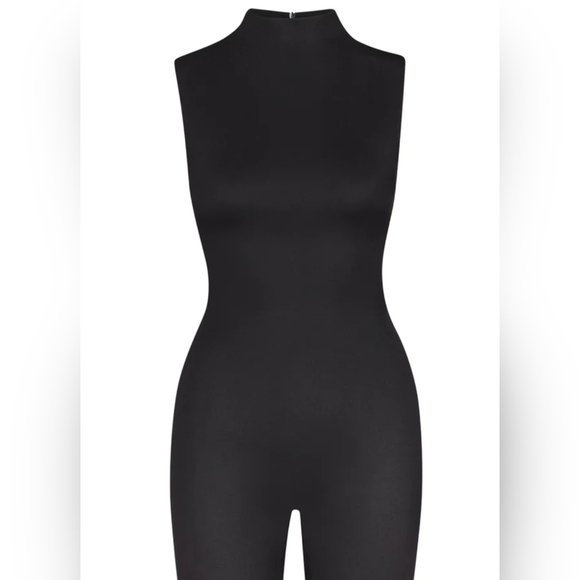 SKIMS | Pants & Jumpsuits | Skims All In One Shine Mock Neck Mid Thigh ...